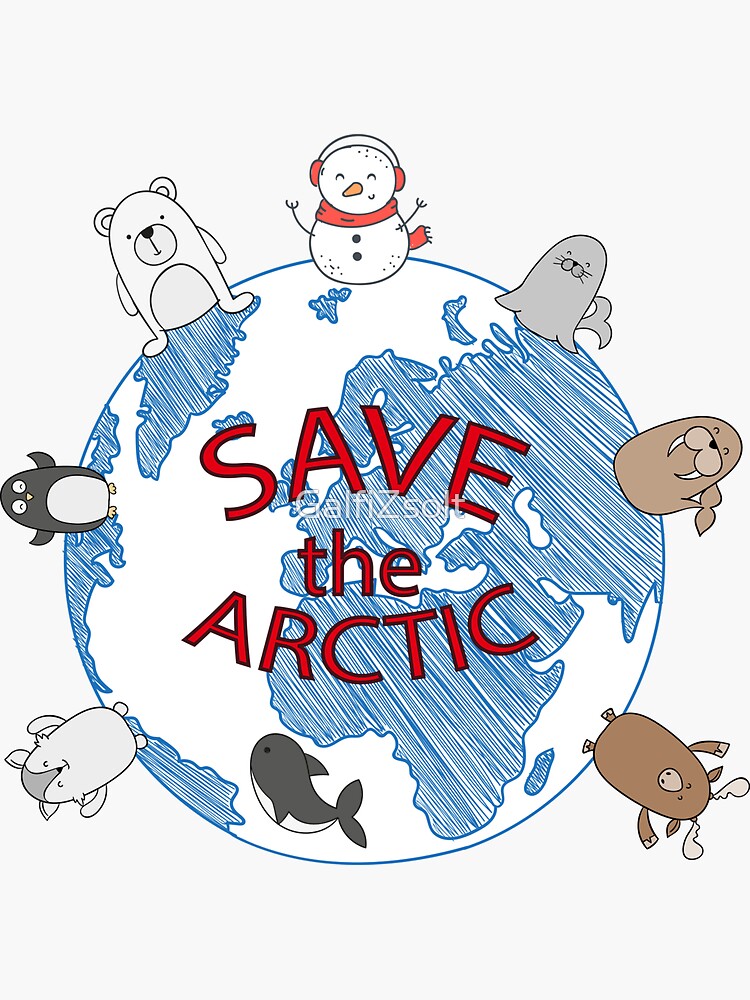 "Save the Arctic" Sticker for Sale by GalfiZsolt | Redbubble