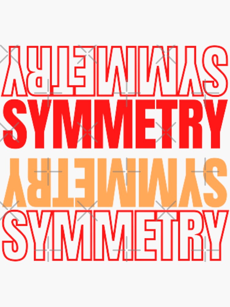 "Red Symmetry " Sticker for Sale by yassooarts | Redbubble