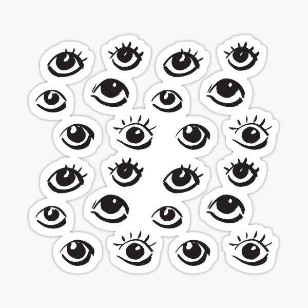 "Eyes White" Sticker for Sale by rob-art-simple | Redbubble