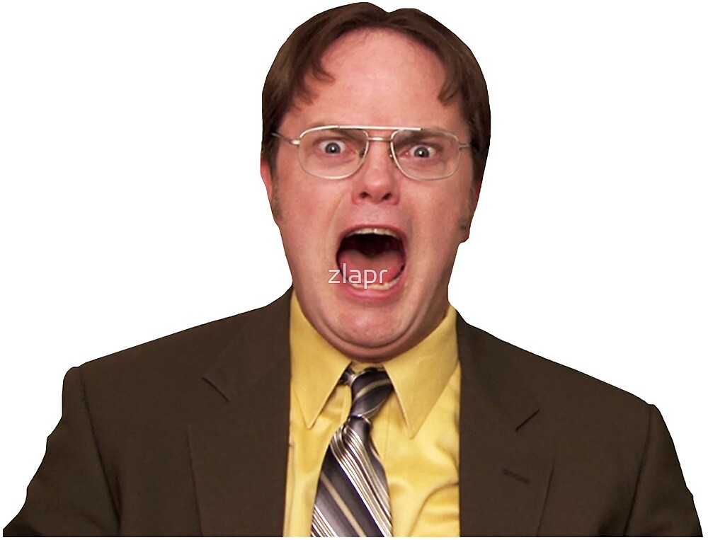 "Dwight Schrute Yelling Funny" by zlapr | Redbubble