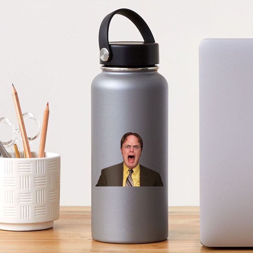 "Dwight Schrute Yelling Funny" Sticker for Sale by zlapr | Redbubble