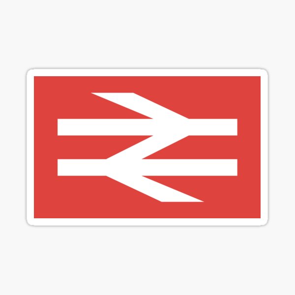 "British Rail National Rail Red UK" Sticker for Sale by lingosalad ...