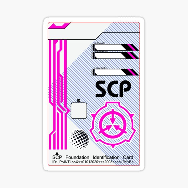 "SCP intl. ID" Sticker for Sale by RPGcrew | Redbubble