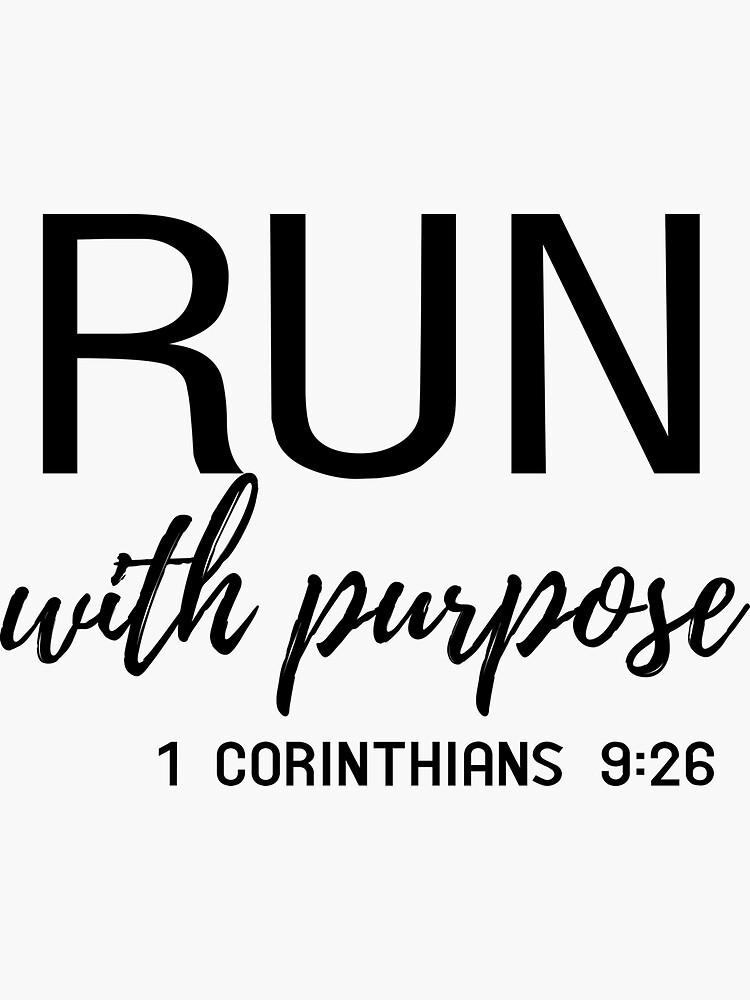 "Run with purpose" Sticker for Sale by sportsfan | Redbubble
