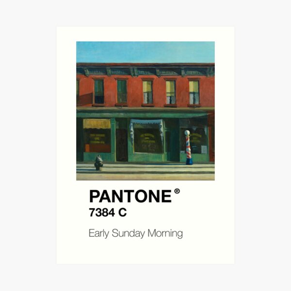 "Edward hopper early sunday morning pantone" Art Print for Sale by ...