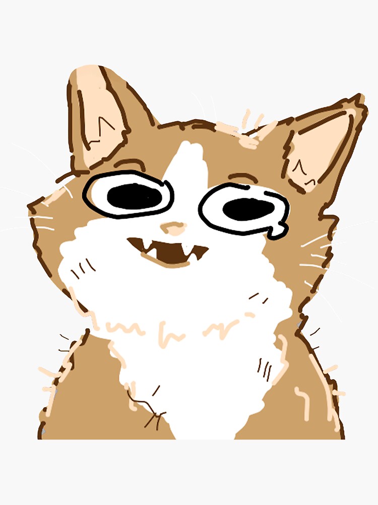 "Scrunge Cat" Sticker by Okudan123456 | Redbubble