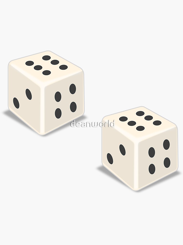 "Dice" Sticker by deanworld | Redbubble