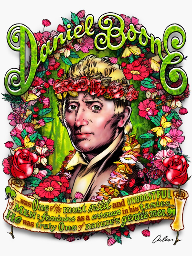 "Daniel Boone" Sticker for Sale by ElmoJaskolski | Redbubble