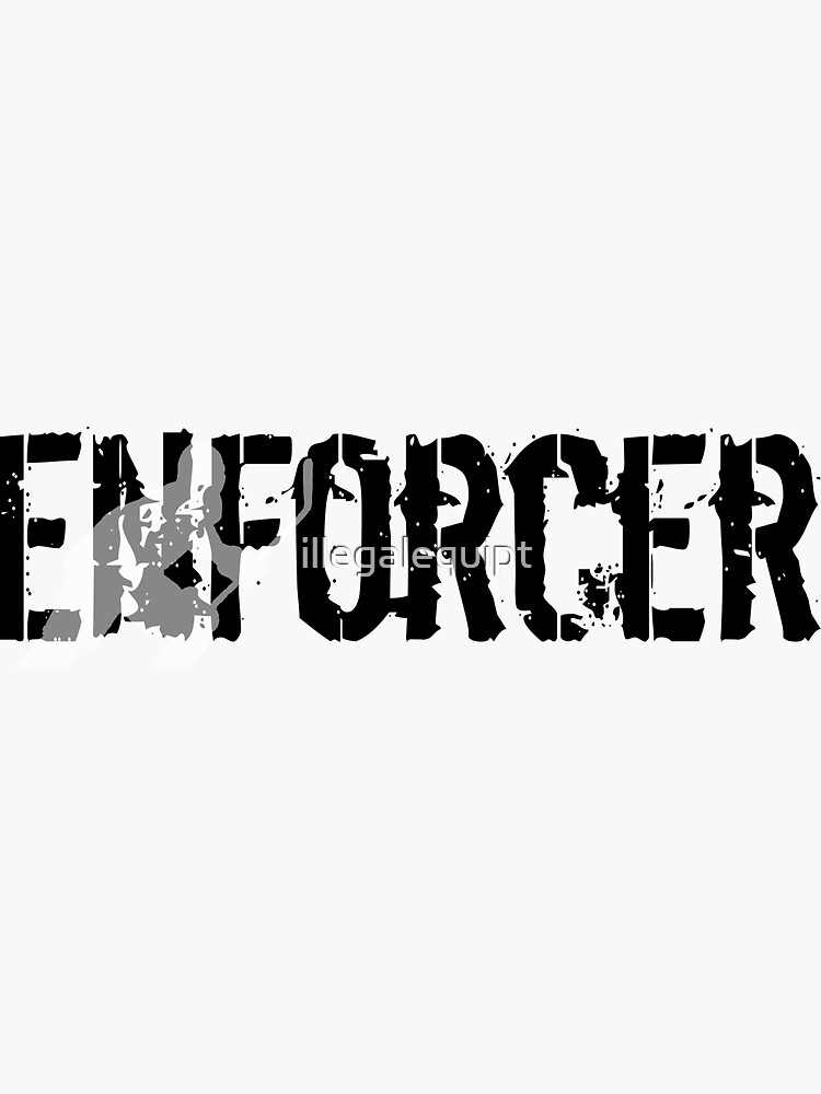 "Ice Hockey Enforcer Merch 2" Sticker by illegalequipt | Redbubble