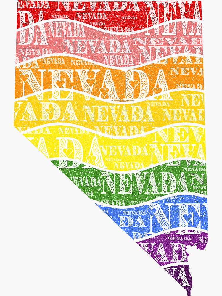 "Nevada Made Up Of text types retro vintage multicolor multicolored ...