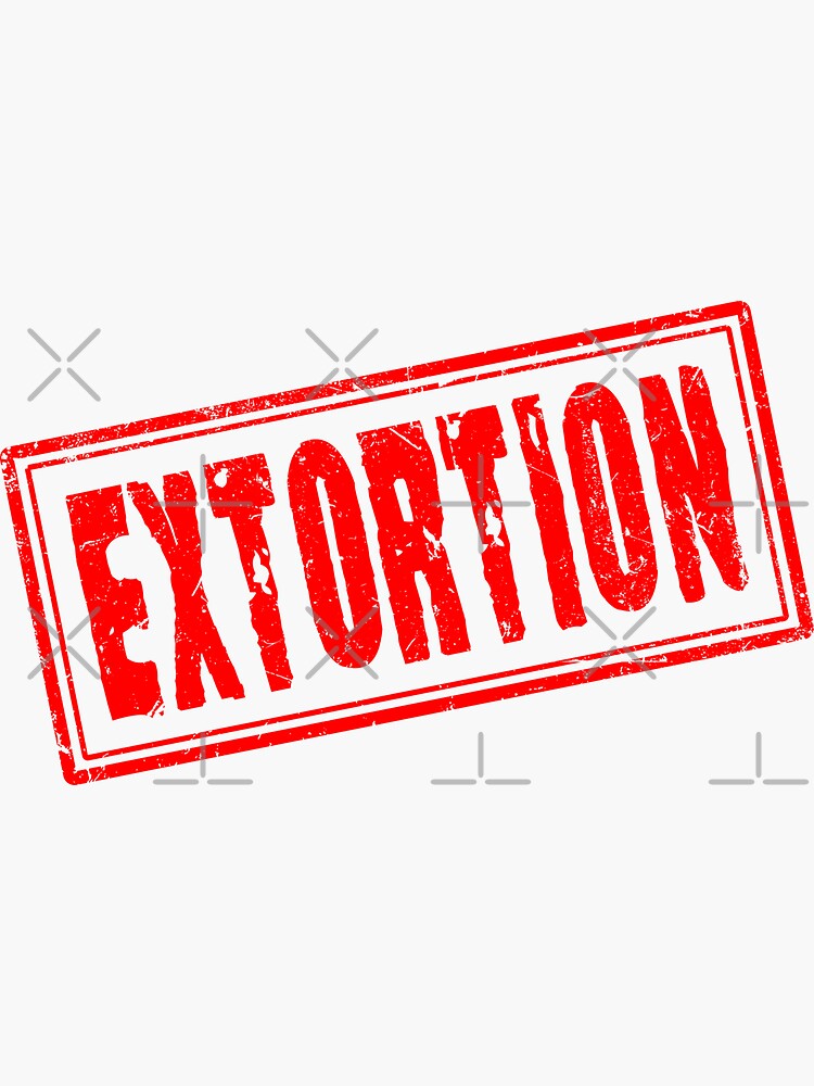 "Extortion (Vintage Retro Stamp)" Sticker by SassyClassyMe | Redbubble