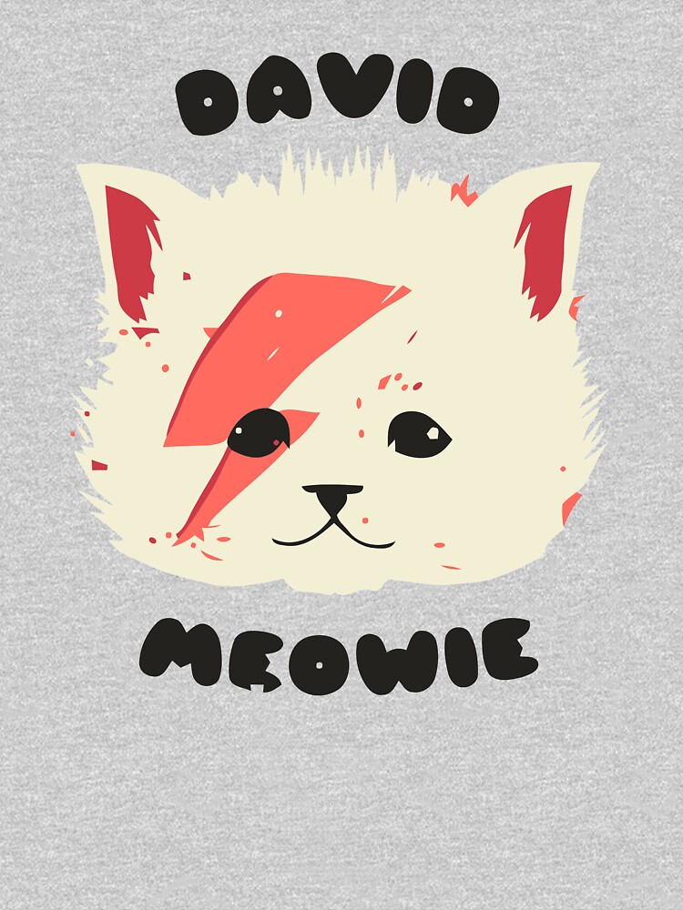 "david meowie" T-shirt for Sale by redcarrots | Redbubble | meow t ...