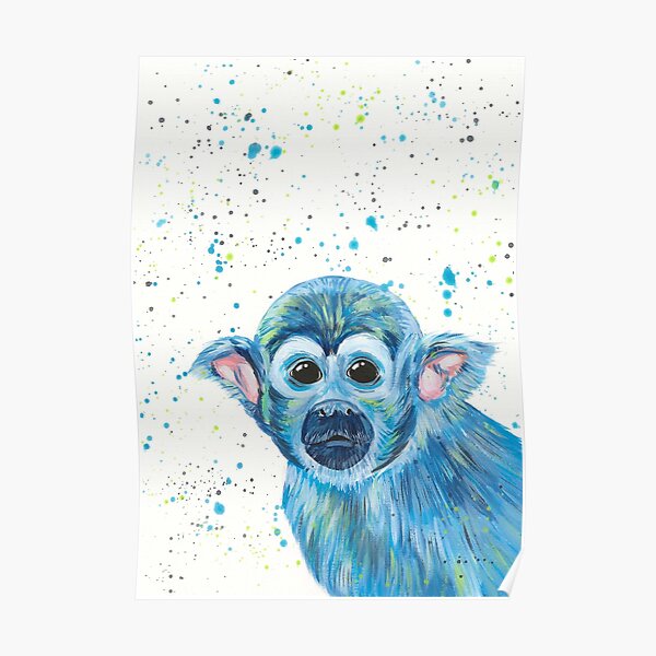 "Flynn the Squirrel Monkey - Cute Wildlife" Poster for Sale by EmmaLC ...