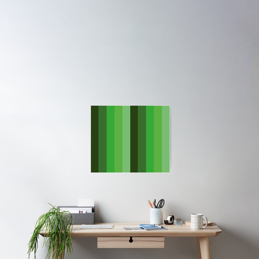 Póster «Gradiente de color verde primavera (Paleta de colores retro ...