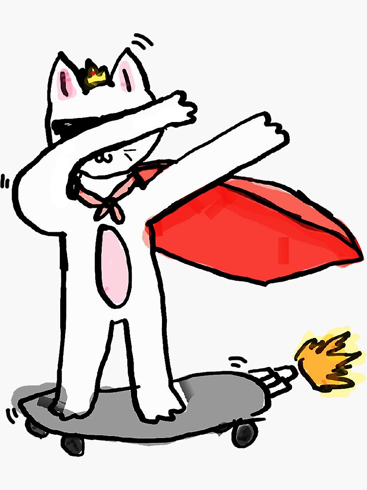 "Cute dab cat" Sticker for Sale by Papamphuket | Redbubble