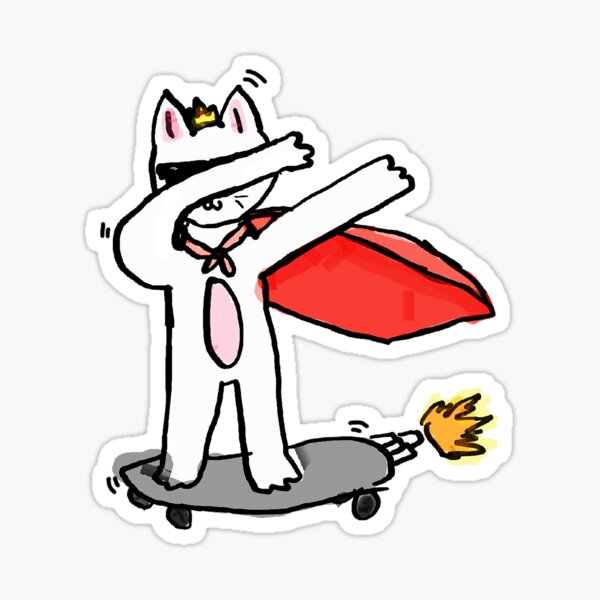 "Cute dab cat" Sticker for Sale by Papamphuket | Redbubble