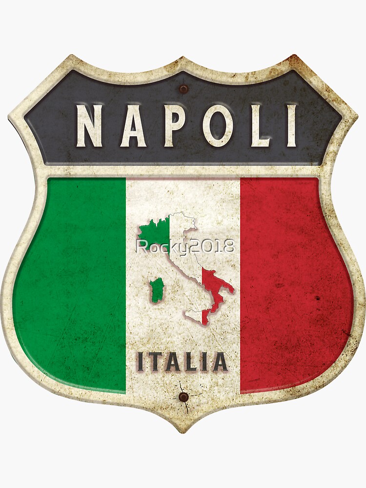 "Naples Italy coat of arms flags design" Sticker for Sale by Rocky2018 ...