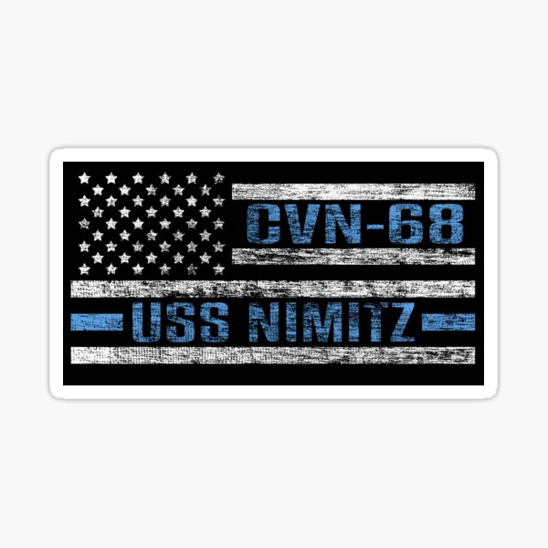 "USS Nimitz CVN-68 US Aircraft Carrier #1566" Sticker for Sale by Rare ...