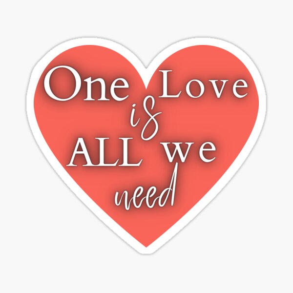 "ONE LOVE" Sticker by SpecsGAL | Redbubble