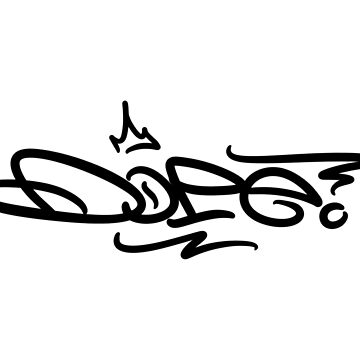 "Dope Series 2 Black Graffiti Tag" Sticker by workbytristan | Redbubble