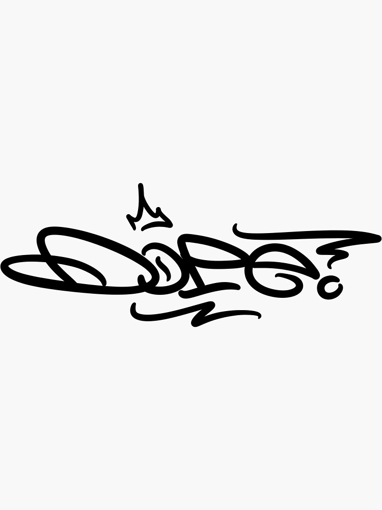 "Dope Series 2 Black Graffiti Tag" Sticker by workbytristan | Redbubble