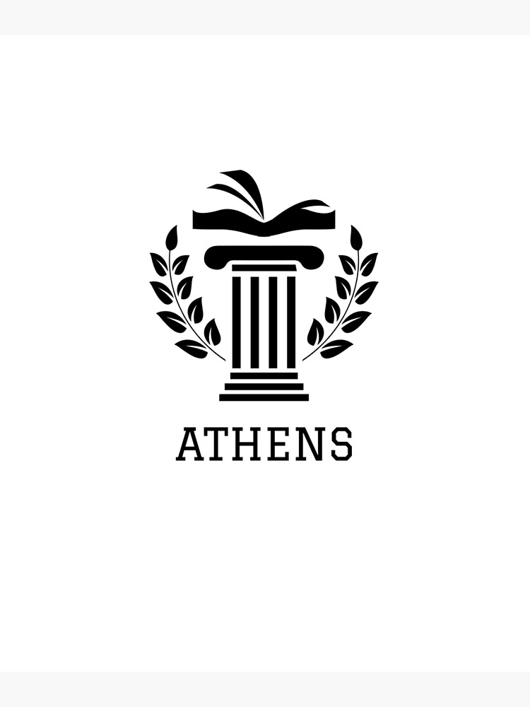 Póster «Camiseta griega con el logo de Atenas» de egirskram | Redbubble