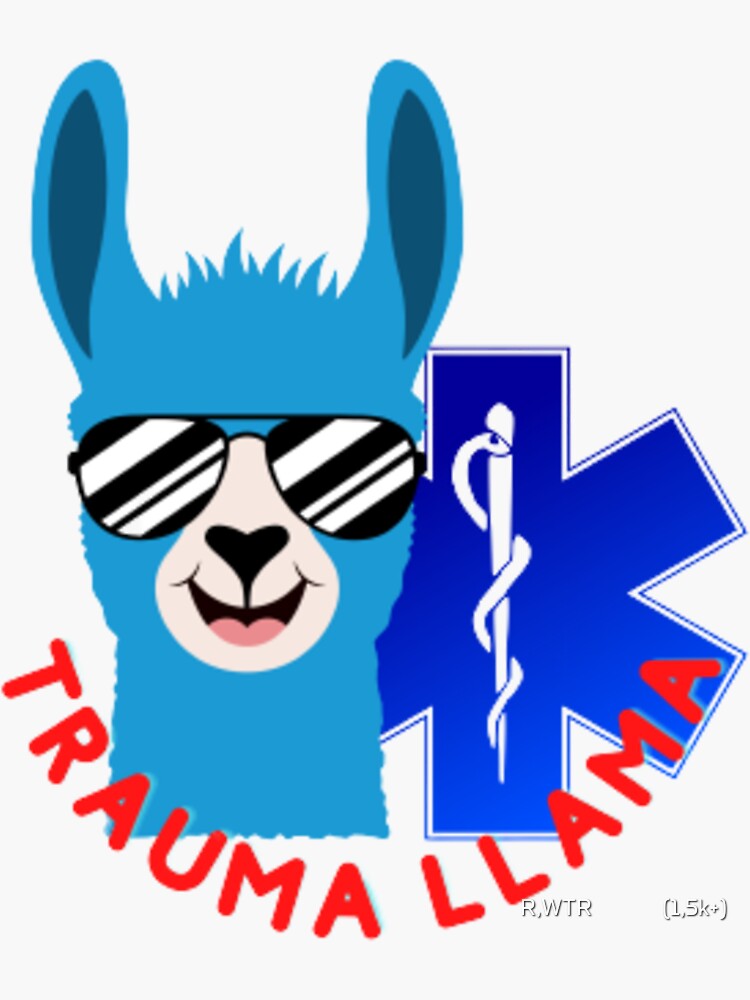 "Trauma Llama" Sticker for Sale by rechardshop95 | Redbubble