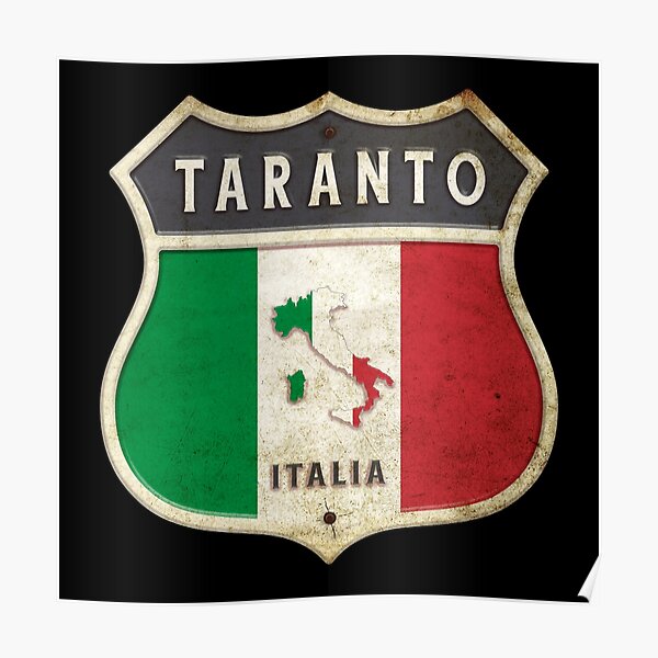 "Taranto Italy coat of arms flags design" Poster for Sale by Rocky2018 ...