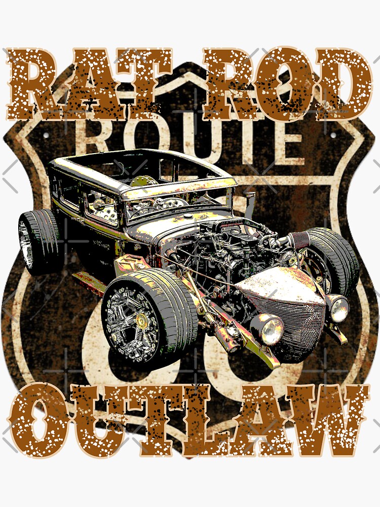 "Rat Rod Outlaw" Sticker by RHess1968 | Redbubble
