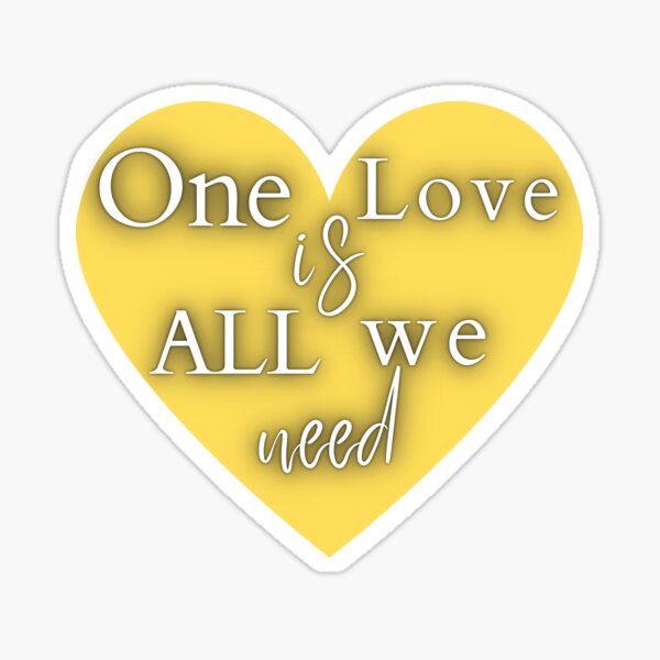 "ONE LOVE" Sticker for Sale by SpecsGAL | Redbubble