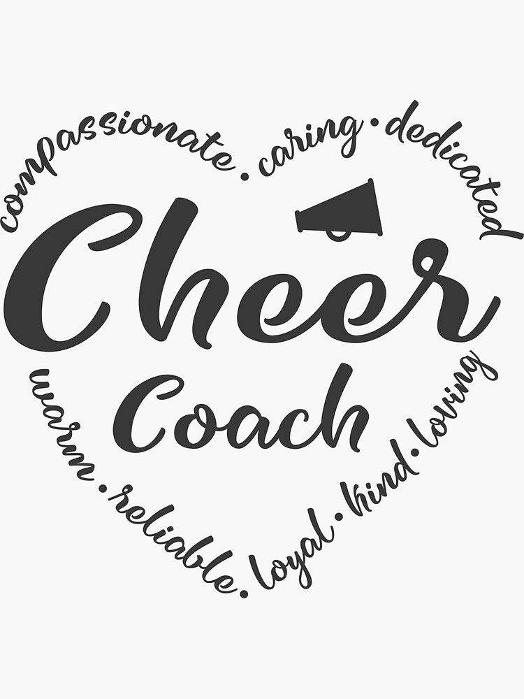 "Cheer Coach, coach appreciation, sports" Sticker for Sale by ...
