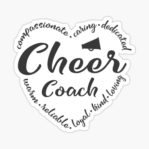 "Cheer Coach, coach appreciation, sports" Sticker for Sale by ...
