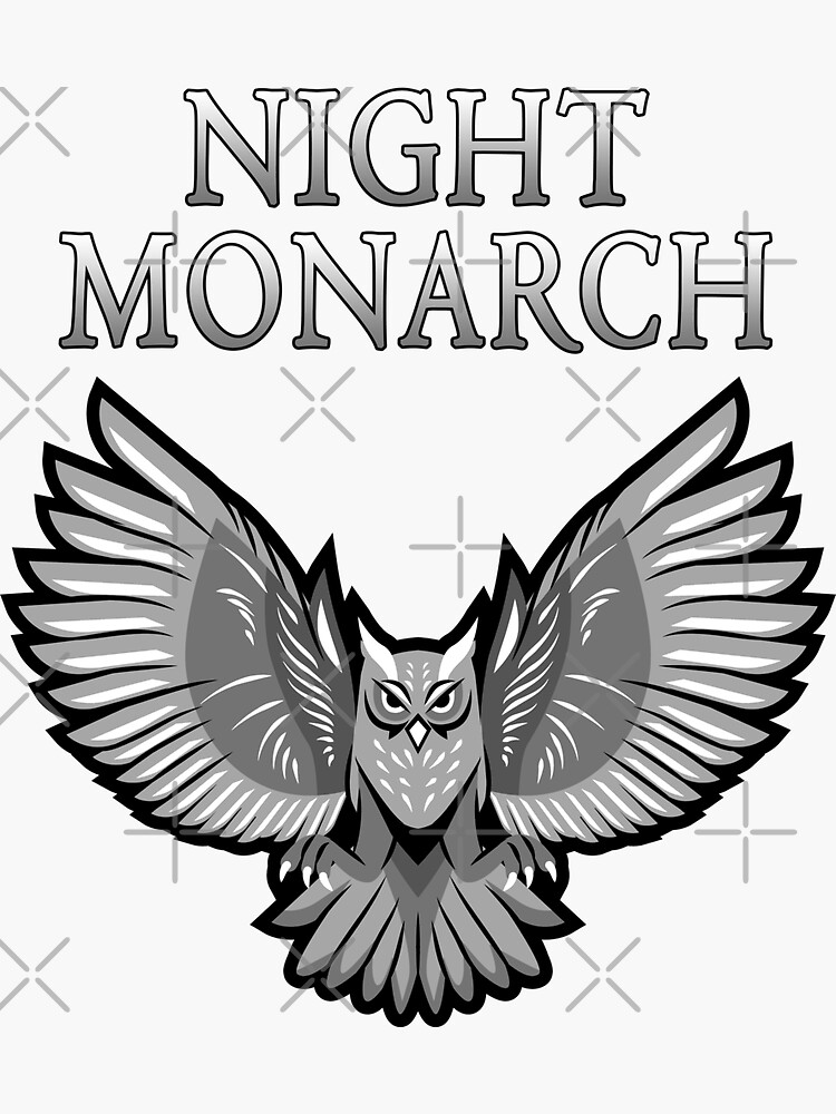 "Night Monarch King Of Night Owl" Sticker by AadityaArts | Redbubble