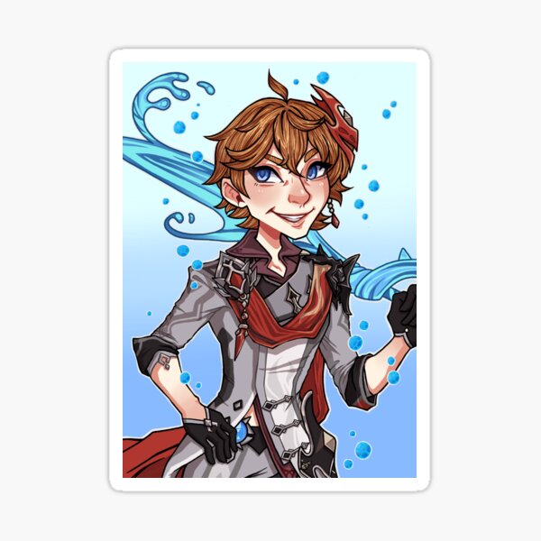 "Genshin Impact - Tartaglia" Sticker for Sale by galaxiiacharlie ...