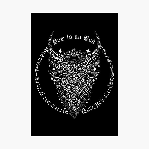 "Bow to No God, Baphomet, Satanic Luciferian Devil, Gothic, Ritual ...
