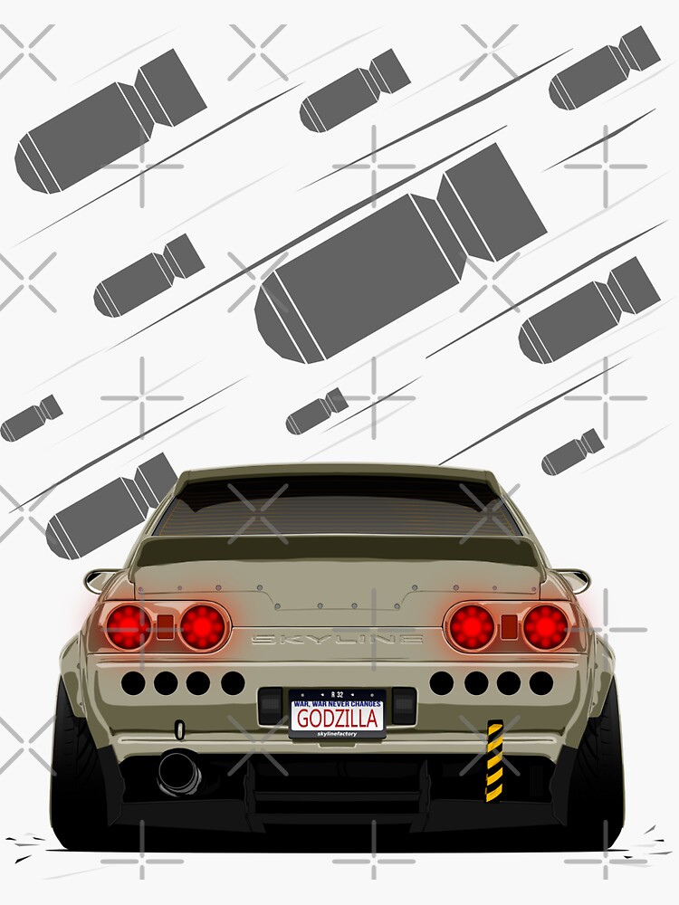 "Nissan Skyline R32" Sticker by w1gger | Redbubble