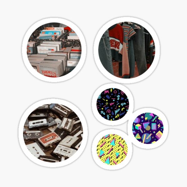 "retro sticker pack" Sticker for Sale by xcharlottecat | Redbubble