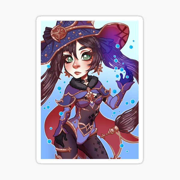 "Genshin Impact - Mona" Sticker for Sale by galaxiiacharlie | Redbubble