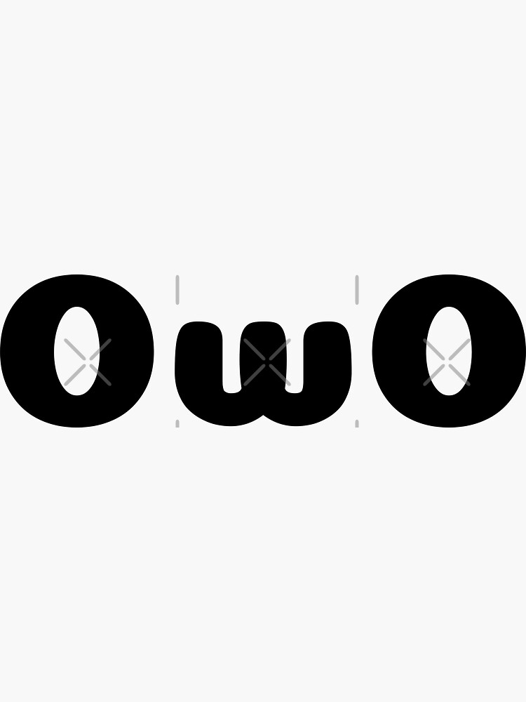 "OwO Black" Sticker by OOF-goods | Redbubble
