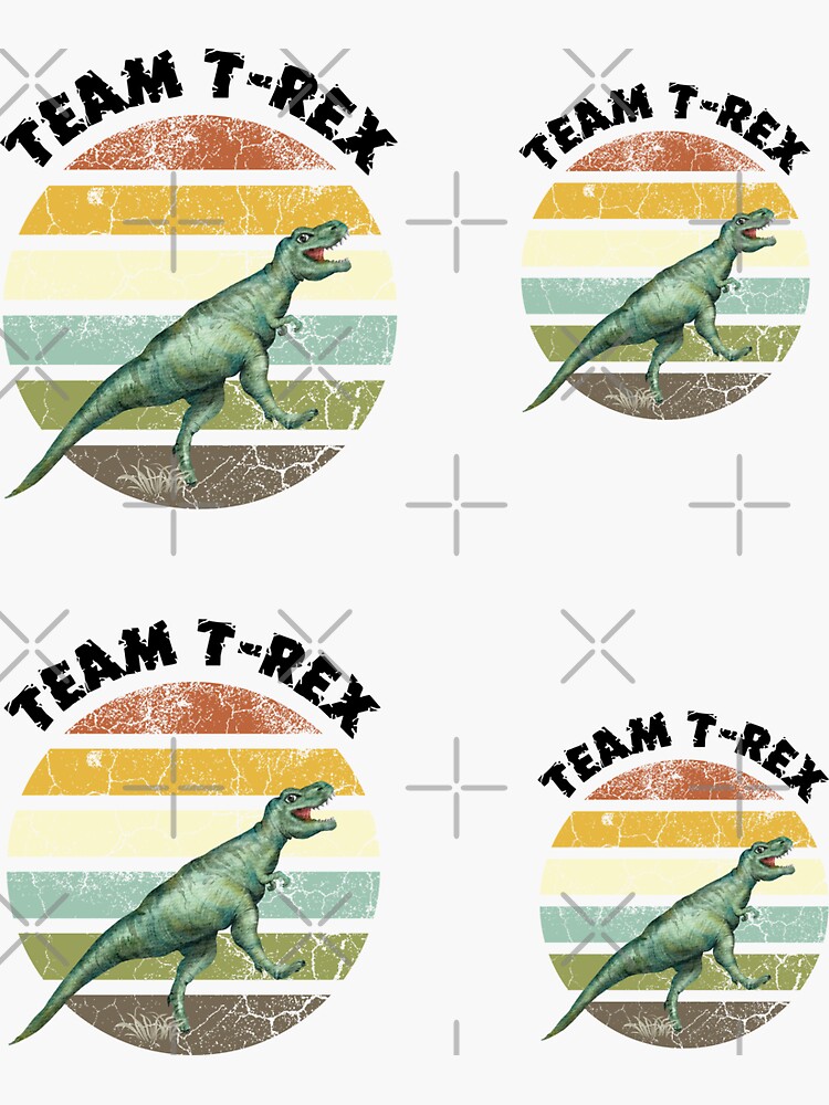 "Team T Rex, Team Rex" Sticker for Sale by WanderTravels | Redbubble