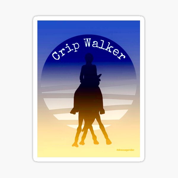 "Crip Walking Equestrian Color Sticker" Sticker by LeosCloset | Redbubble