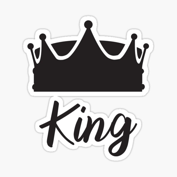"King" Sticker for Sale by Kada-design | Redbubble