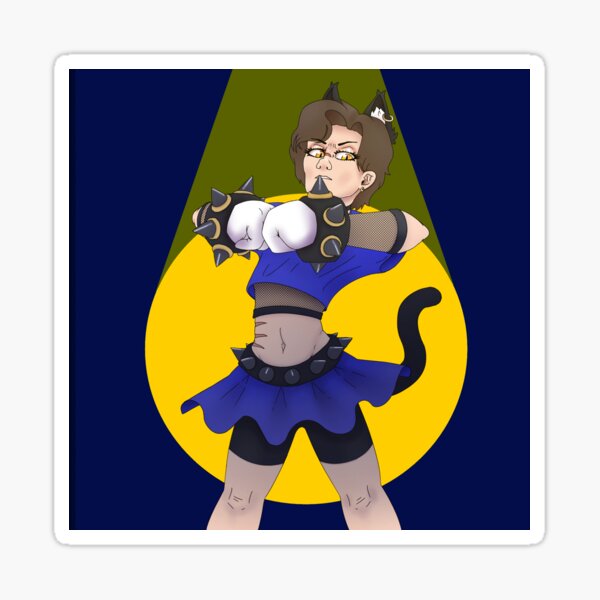 "glamrock catboy jerma" Sticker for Sale by AndroArts | Redbubble