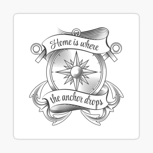 "Compass with Anchors Tattoo" Sticker for Sale by devaleta | Redbubble