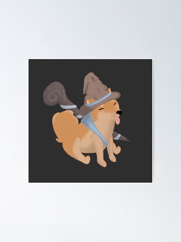 "shiba inu wizard dog mage" Poster by inujutsu | Redbubble