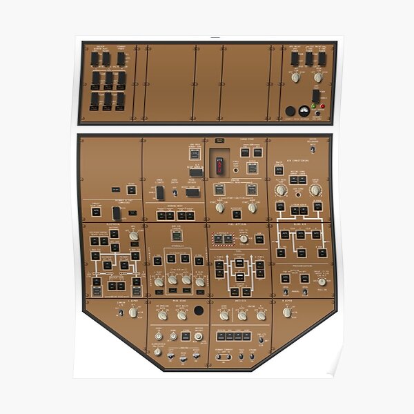 "BOEING 777 OVERHEAD PANEL" Poster for Sale by Ljubo339- | Redbubble
