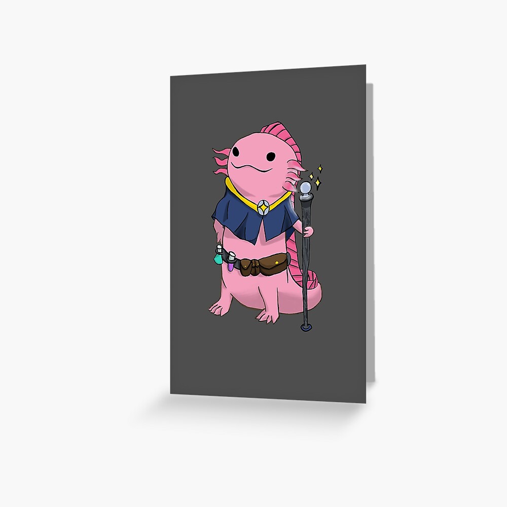 "axel the axolotl" Greeting Card for Sale by inujutsu | Redbubble