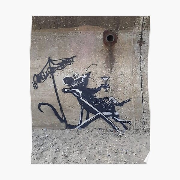 "RAT CHILLING - Bansky StreetArt" Poster for Sale by DonDime | Redbubble