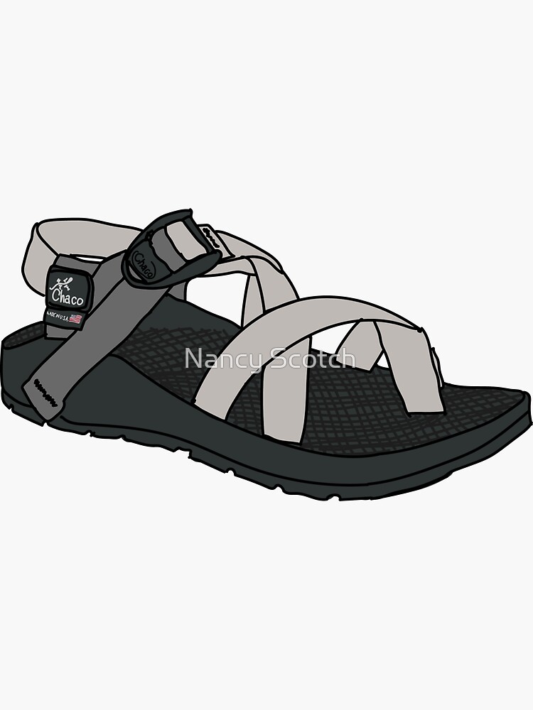 "Grey Chaco" Sticker for Sale by FancyDancyNancy | Redbubble