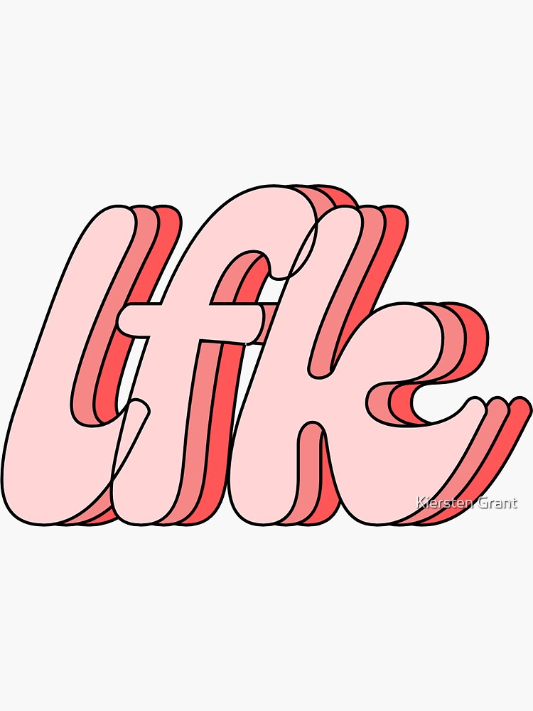 "LFK Retro in Pink" Sticker for Sale by snowflakekeag1 | Redbubble